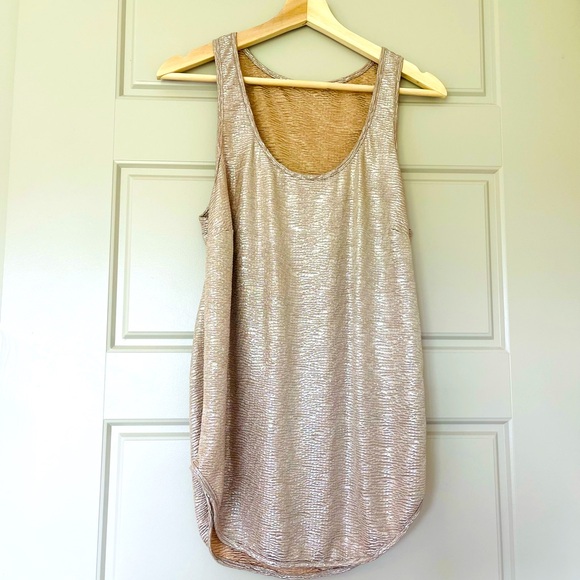 Tops | Metallic Gold Top | Poshmark